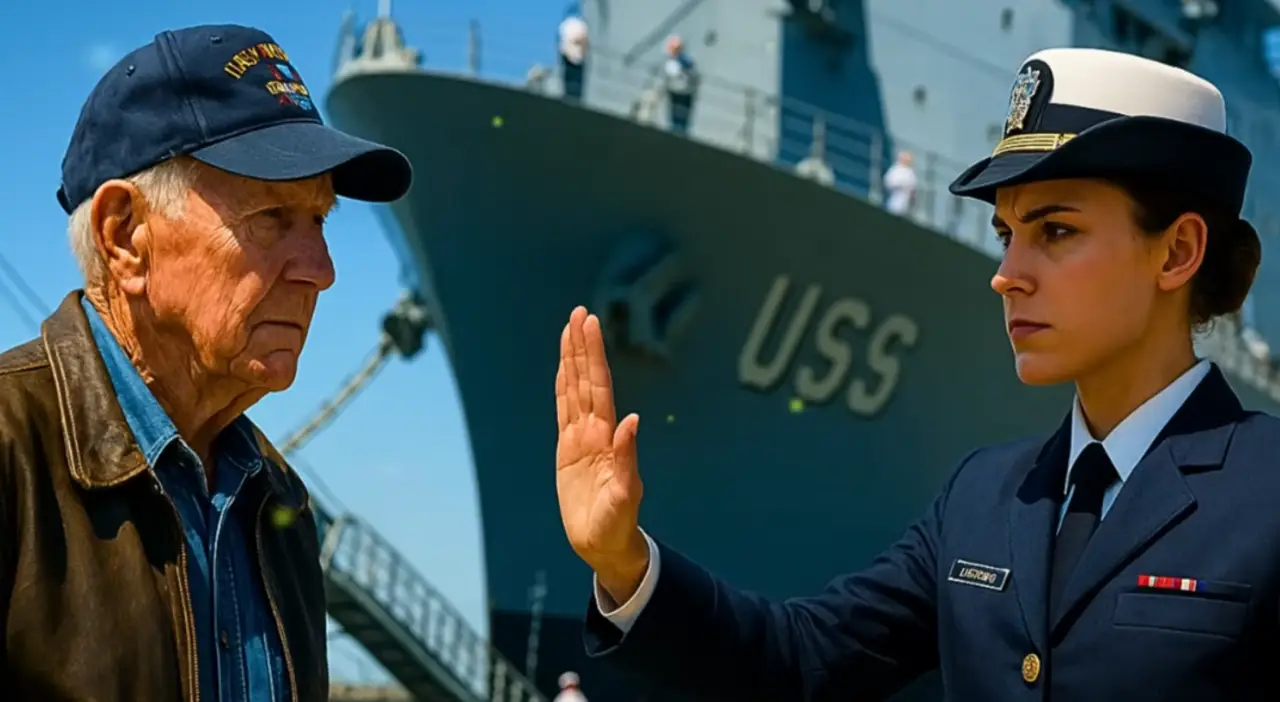Navy Officer Stops Veteran From Boarding the Ship! Until the Admiral ...
