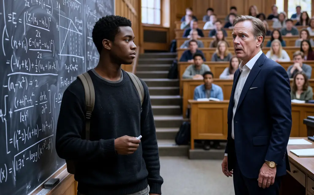 An Arrogant Professor Mocked the Quiet Student in the Back Row. He Had ...