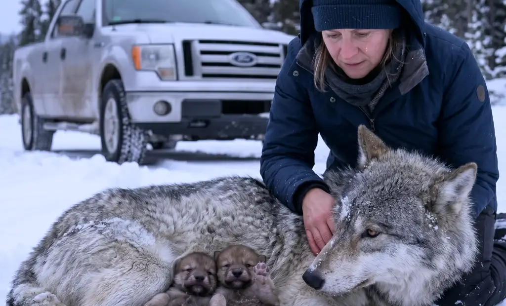 A Dying Mother Wolf Was Freezing To Death On The Highway! What This ...