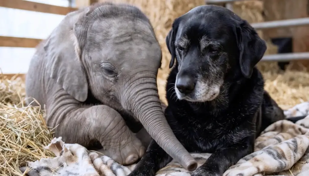 A blind baby elephant refused every human hand! Then a grieving black ...